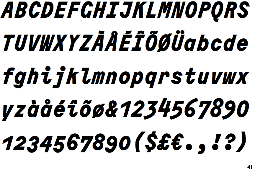Identifont - Elma Mono Extra Bold Slanted