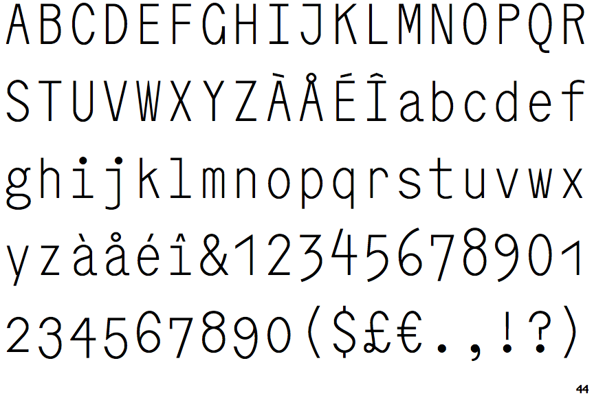 Identifont - Elma Mono Extra Light