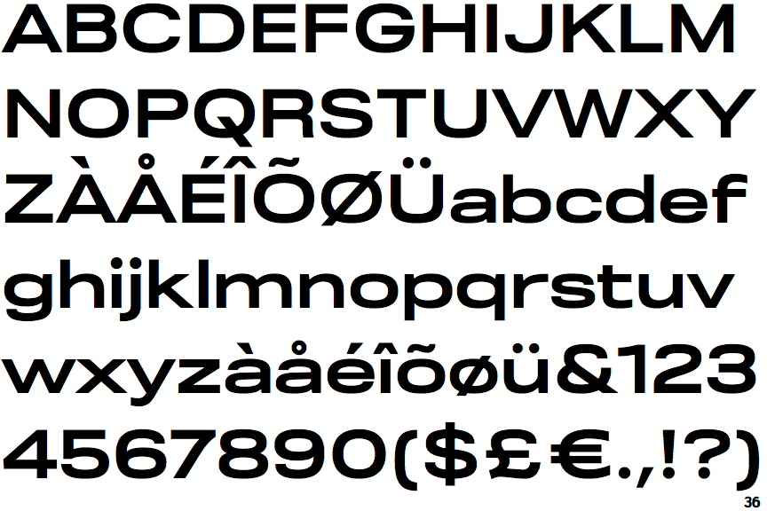 Identifont - Brossa Extra Wide Bold