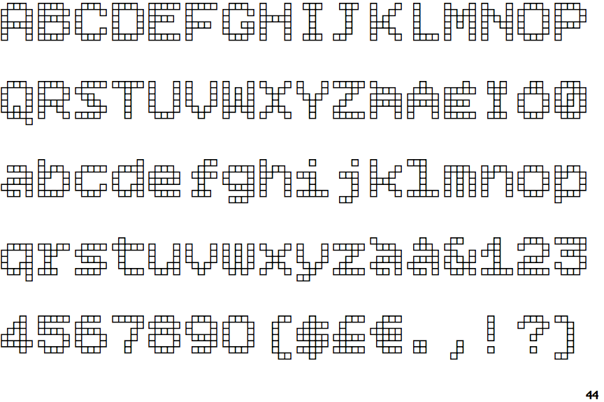 Identifont - Bitcount Grid Single Line Square