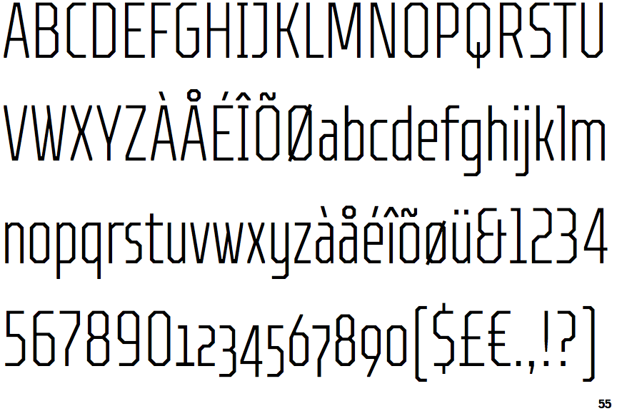 Identifont - TT Octosquares Compressed Thin