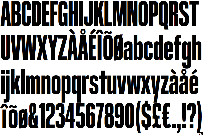 Identifont - GGX89 Compressed Heavy