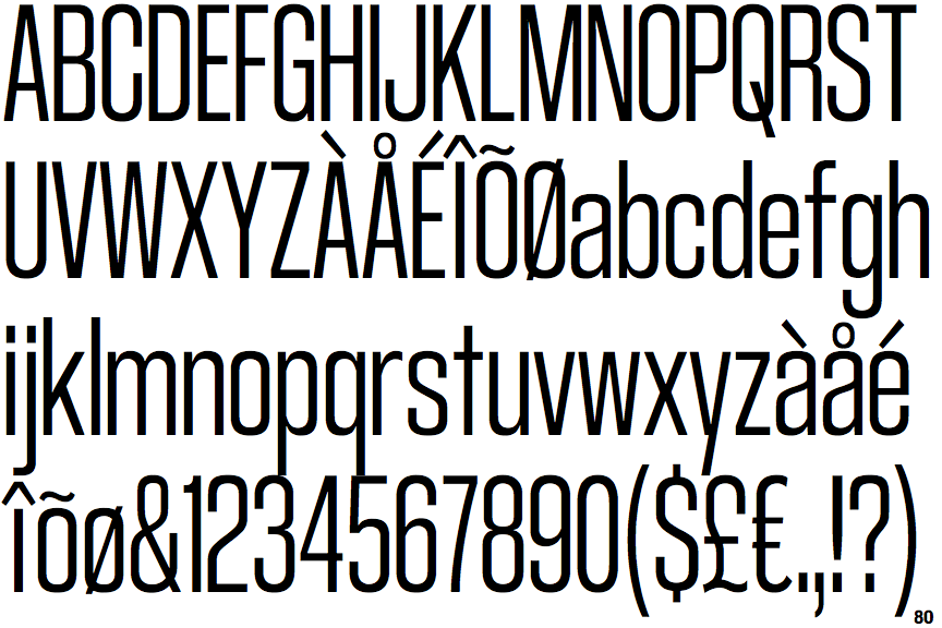 Identifont - GGX89 Compressed Light