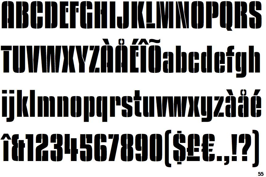 Identifont - Kenyan Coffee Stencil Bold