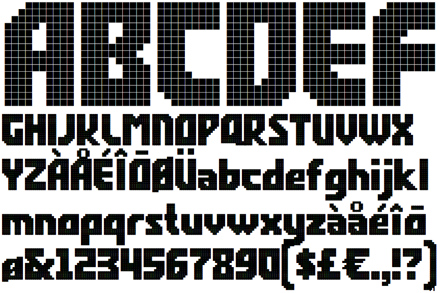 Identifont - Rukyltronic Grid