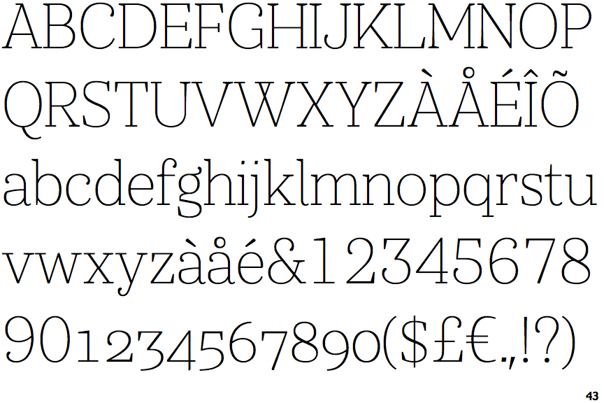 Identifont - Gwyner Thin