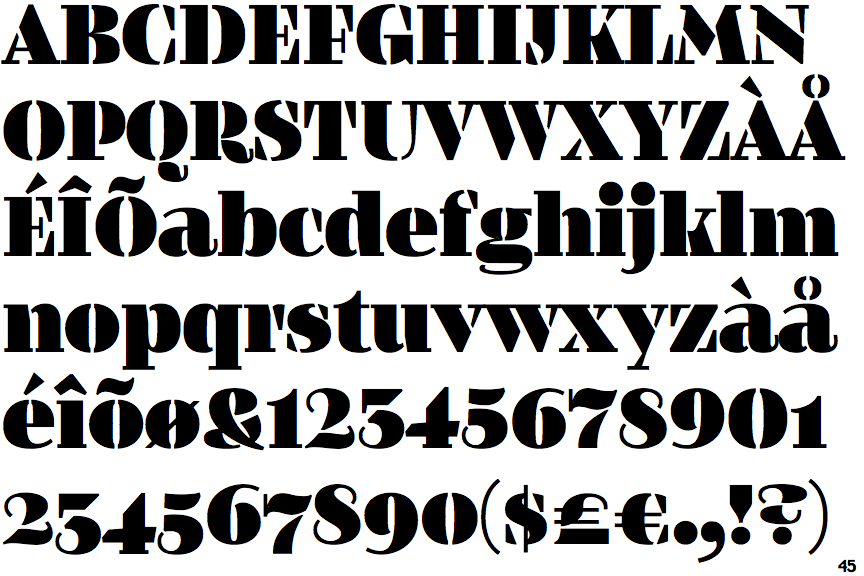 Identifont - Brenner Display Stencil