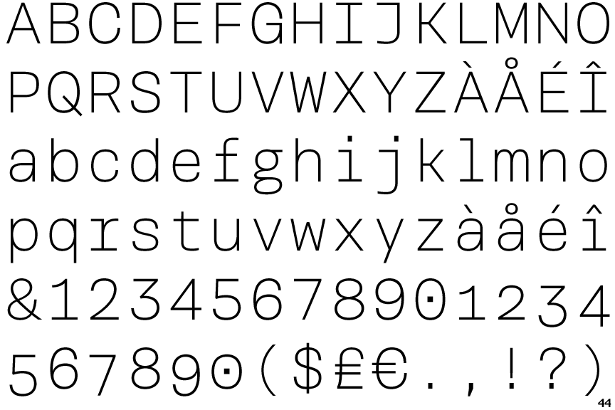 Identifont - Brenner Mono Light