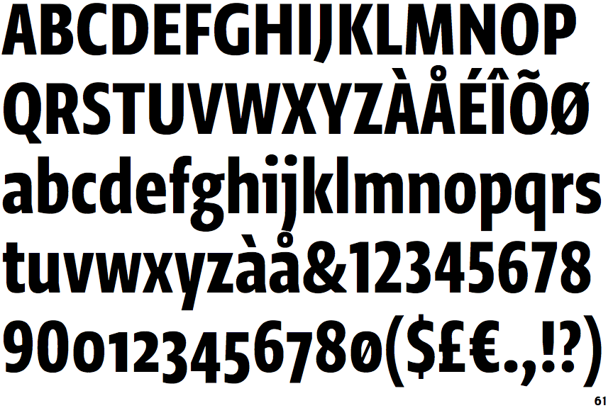 Identifont - Greta Sans Condensed Bold