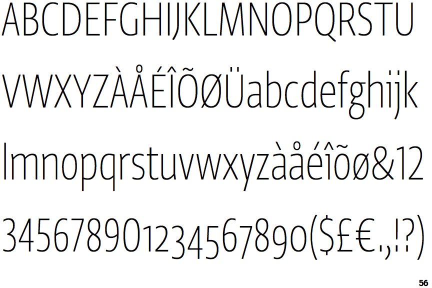 Identifont - Greta Sans Condensed Thin