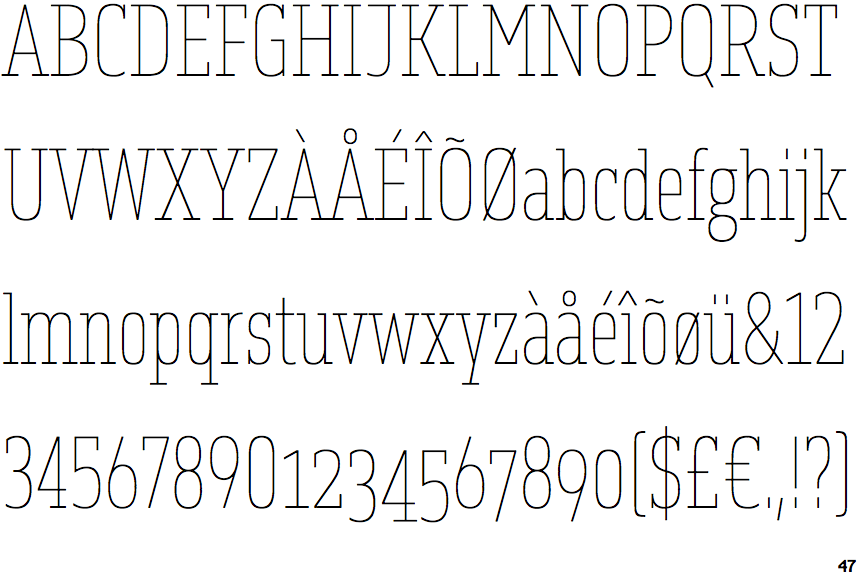 Identifont - November Slab Compressed Hairline