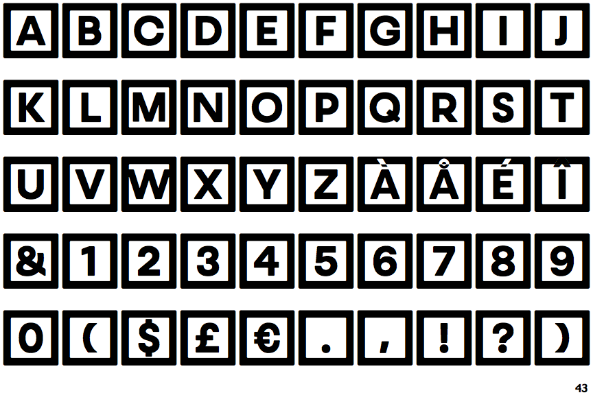 Identifont - Woodkit Solid Alphabet A