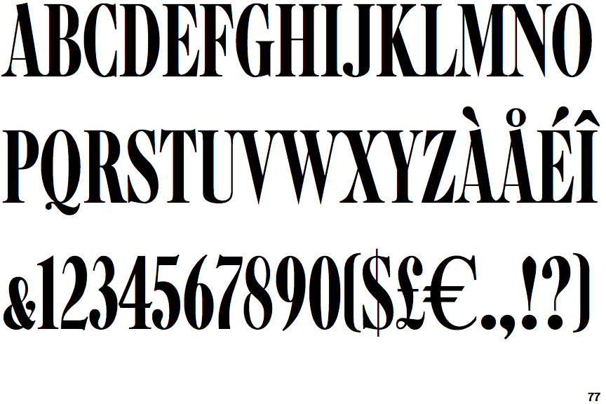 Identifont - Caslon Graphique Compressed