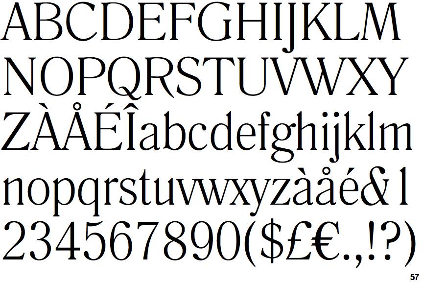 Identifont - Romana Light (URW)