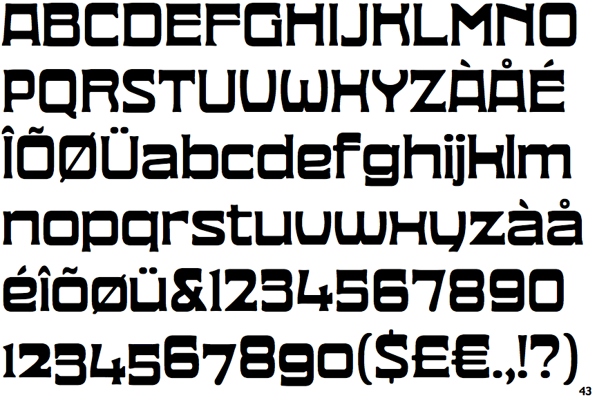 Identifont - Nouveau Expanded Bold