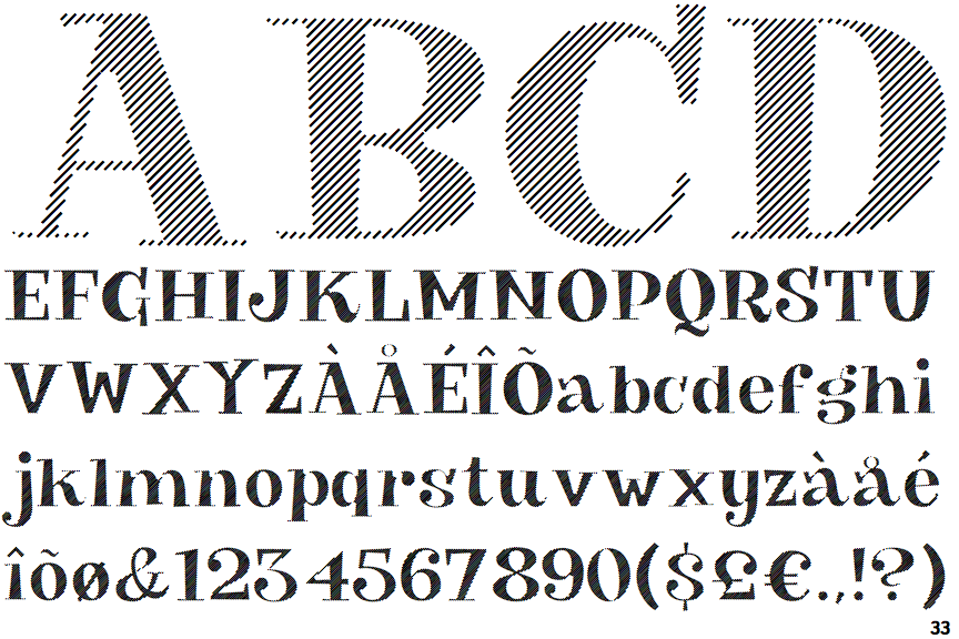 Identifont - Big Tickle Hatched Black