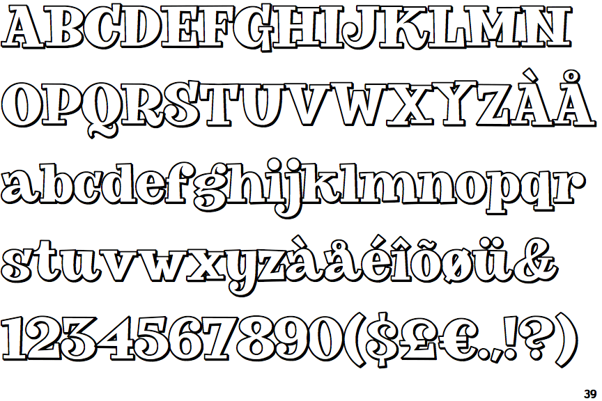 Identifont - Big Tickle Shadow Black