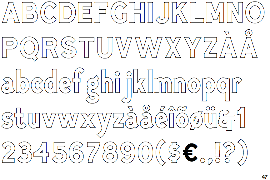 Identifont - Cavalcade Outline