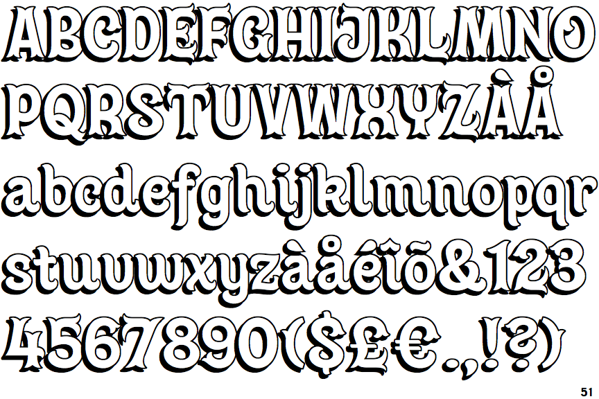 Identifont - Dickens Tale Cut Offset Bold