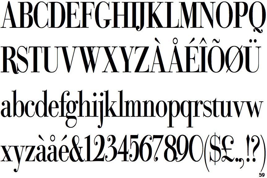 Identifont - Bodoni Classic Condensed