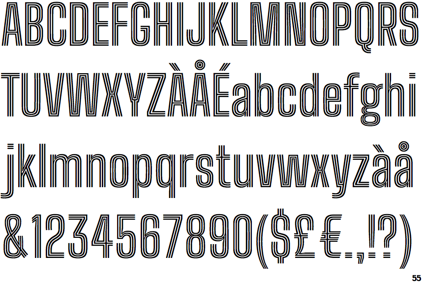 Identifont - Big Shoulders Inline Display Bold