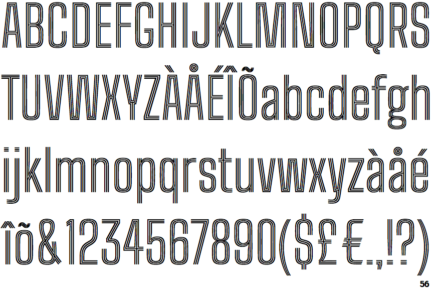 Identifont - Big Shoulders Inline Text