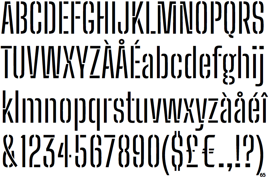 Identifont - Big Shoulders Stencil
