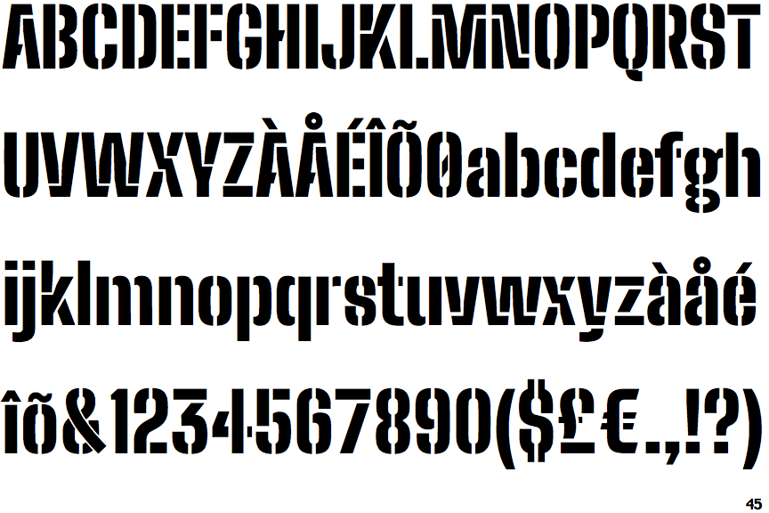 Identifont - Big Shoulders Stencil Display Black