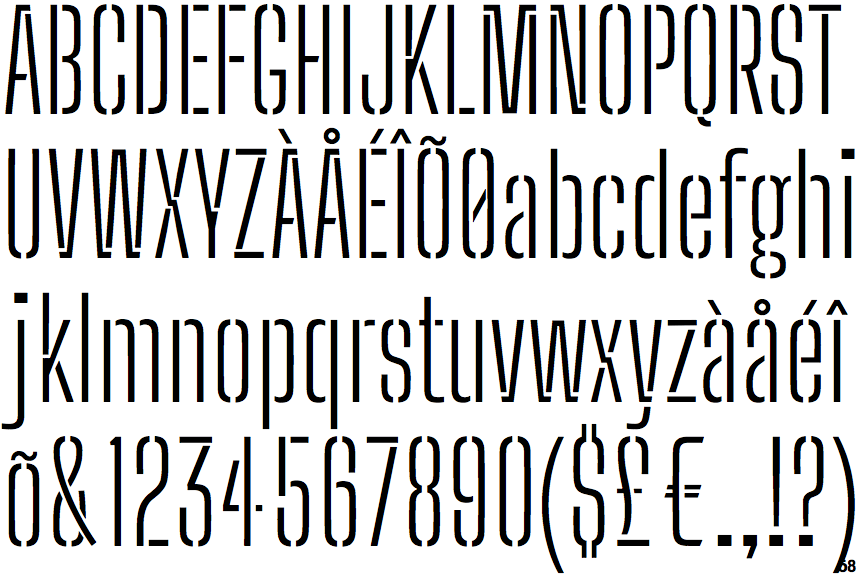 Identifont - Big Shoulders Stencil Display Light