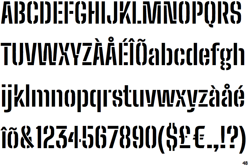 Identifont - Big Shoulders Stencil Text Bold