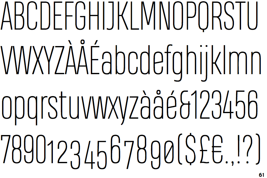 Identifont - Heading Compressed Thin