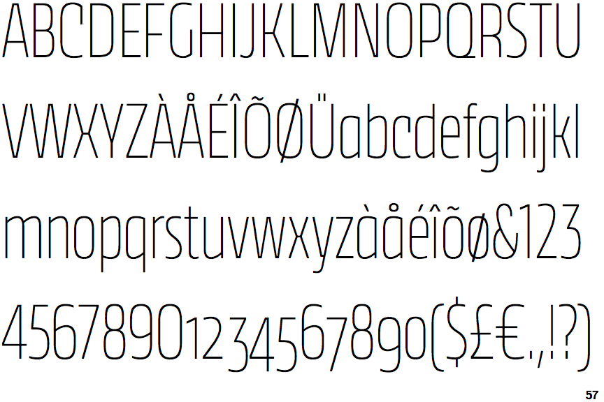 Identifont - Thicker Compressed Thin
