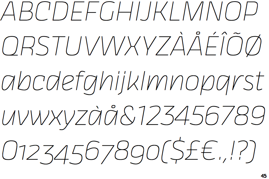 Identifont - Thicker Thin Slanted