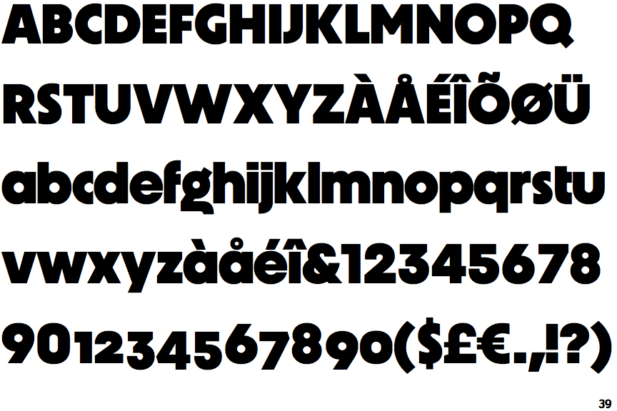 Identifont - Unigeo 64 Extra Bold